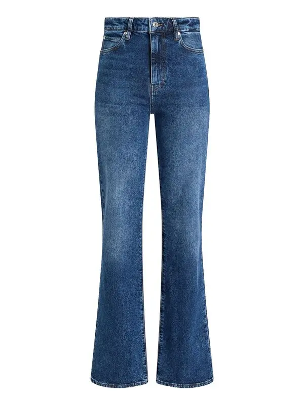 FRAME The Arrow High-rise Bootcut Jeans - Mid Denim