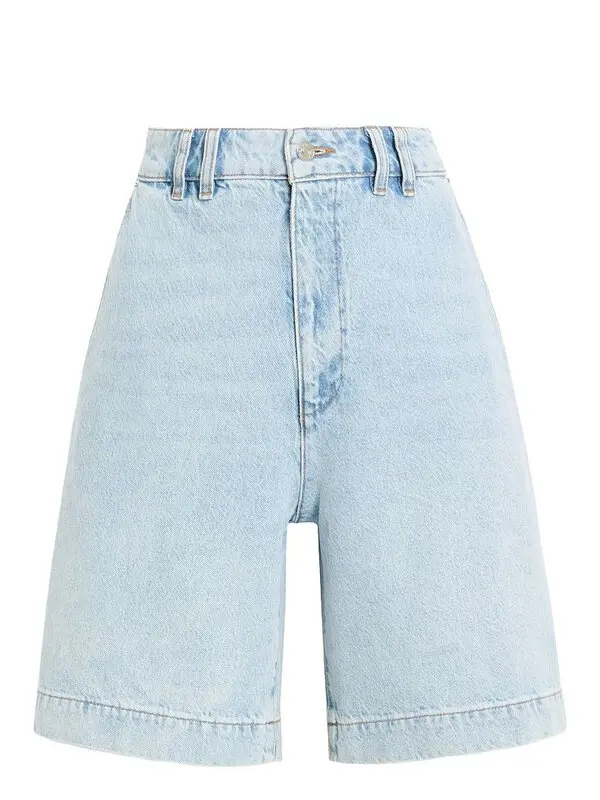 FRAME The Trouser Denim Shorts - Light Denim