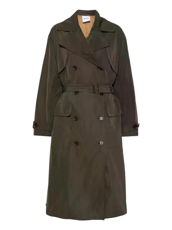 Aspesi Belted Double-breasted Coat - Green