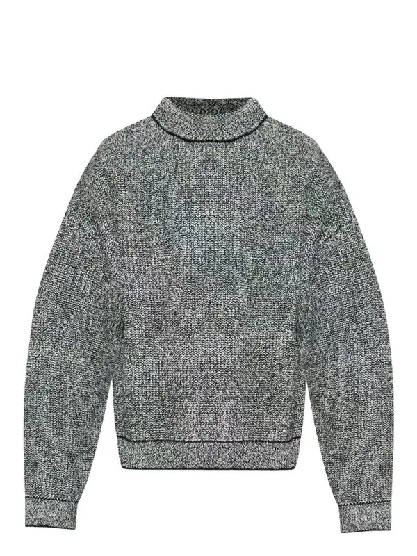 Jacquemus Speckled Mock-neck Pullover - Grey