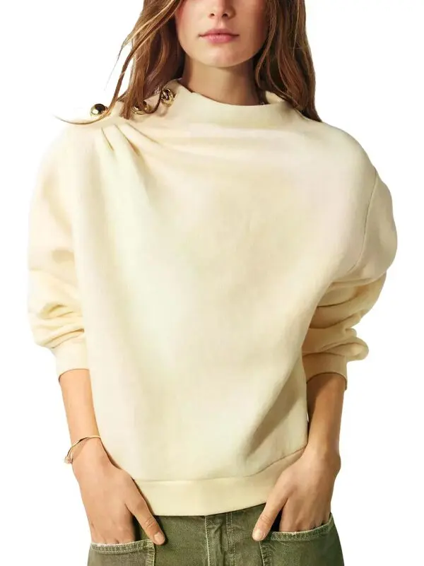 Ba&sh Sweatshirt With Gold-tone Buttons - Neutrals