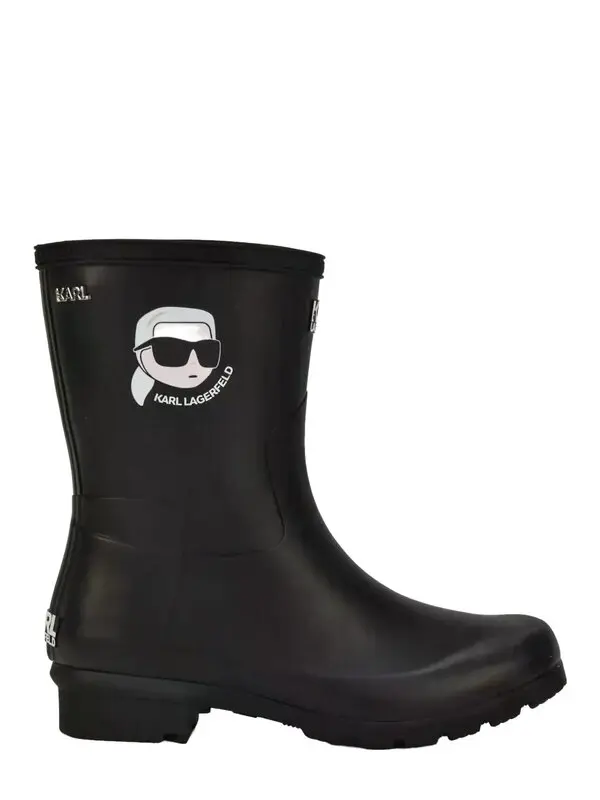 Karl Lagerfeld Kalosh Logo-detail Boots - Black