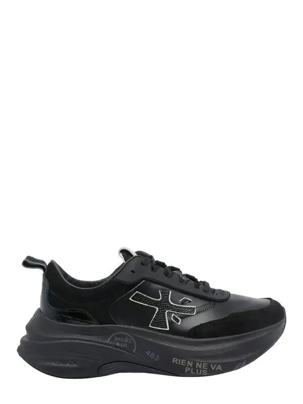 Premiata Hill Logo-detail Sneakers - Black