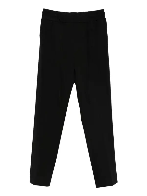 BLANCA VITA Drawstring-waist Trousers - Black