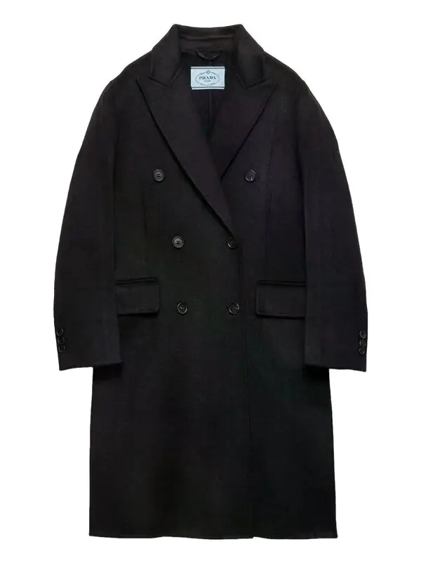 Prada Double-breasted Coat - Black