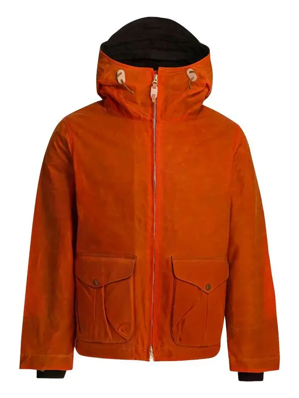 CECCARELLI Hooded Cotton Jacket - Orange