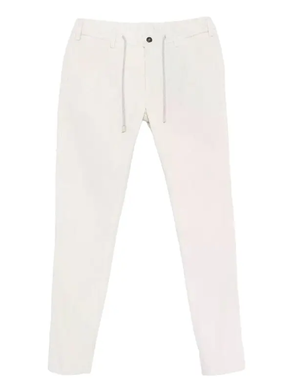 Eleventy Corduroy Drawstring Trousers - White