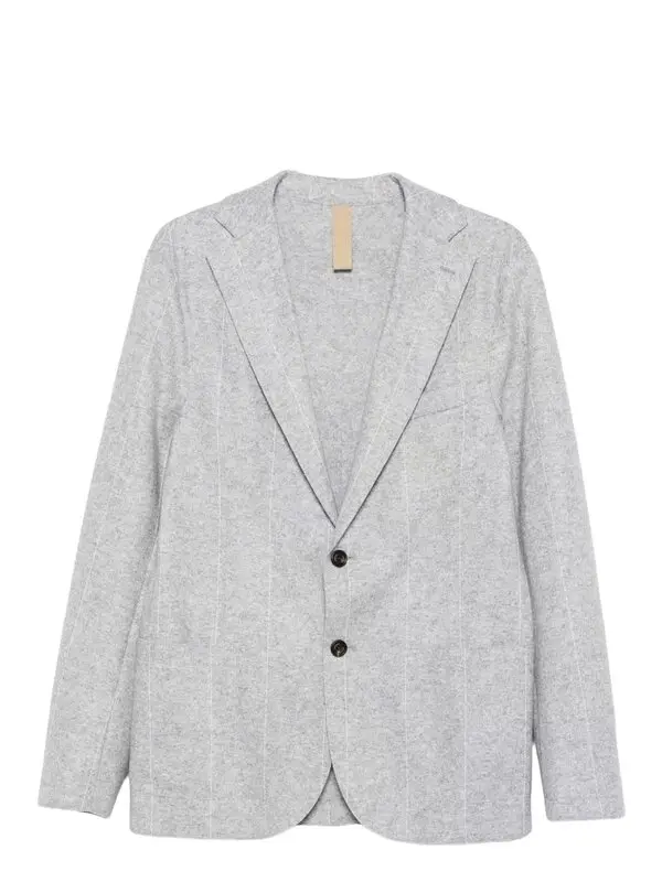 Eleventy Pinstripe Wool Blazer - Grey