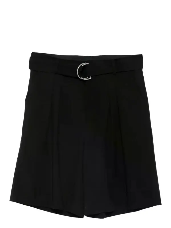 Nanushka Derulo Pleat-detail Belted Shorts - Black