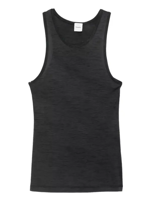 Nanushka Racer-back Wool Tank Top - Grey
