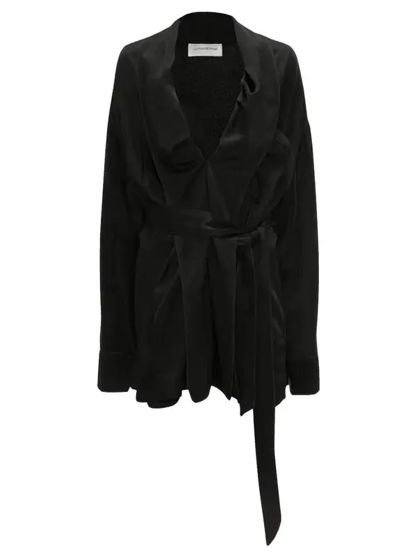 Victoria Beckham Wrap-design Mini Dress - Black