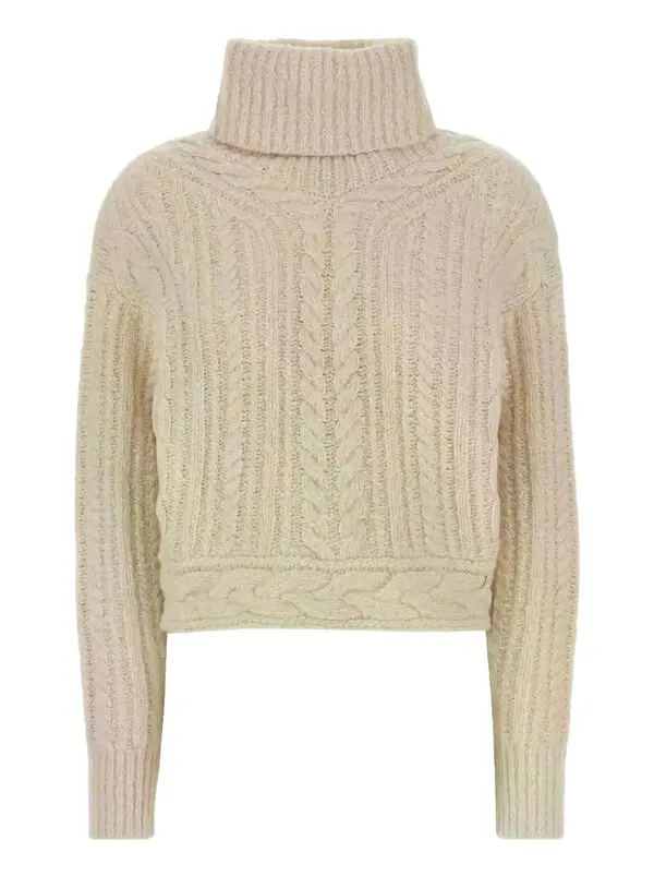 MARANT ETOILE Cable-knit Turtleneck Jumper - Neutrals
