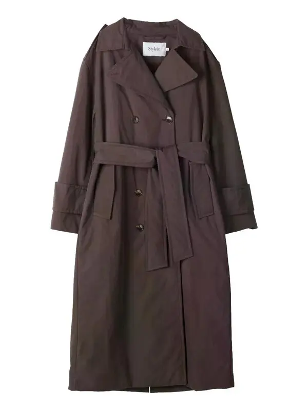 Stylein Belted Trench Coat - Brown