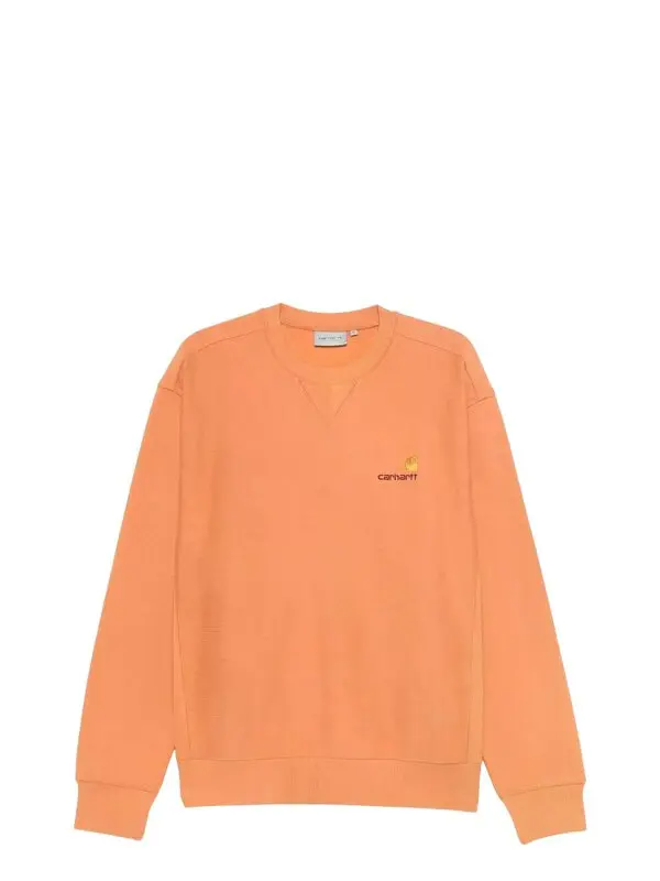 Carhartt Work In Progress Logo-embroidered Crew Neck Sweatshirt - Orange