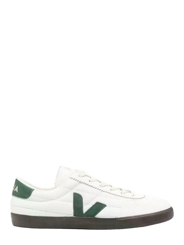 VEJA V-detail Leather Sneakers - White
