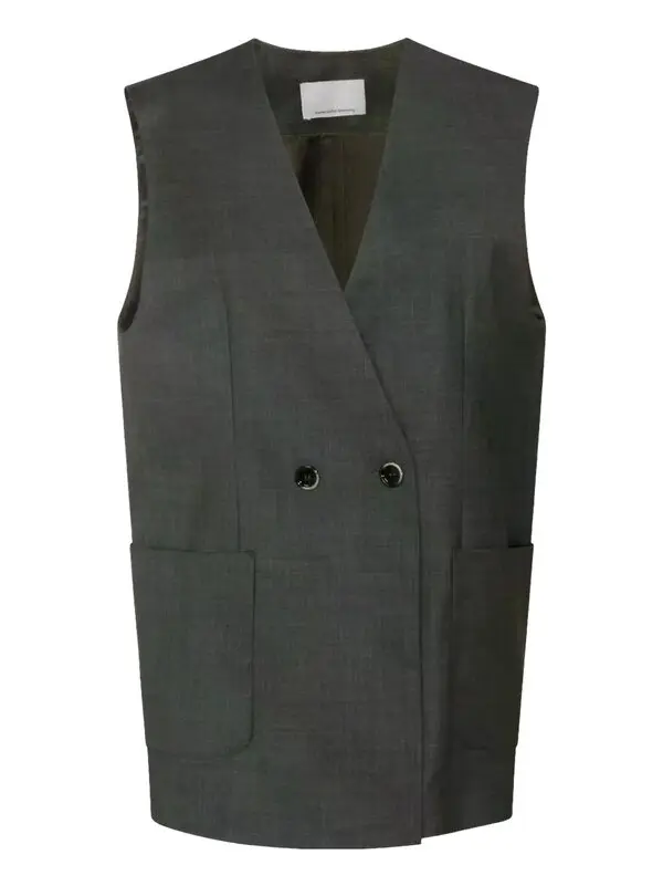 NINE:INTHE:MORNING Double-breasted Waistcoat - Black