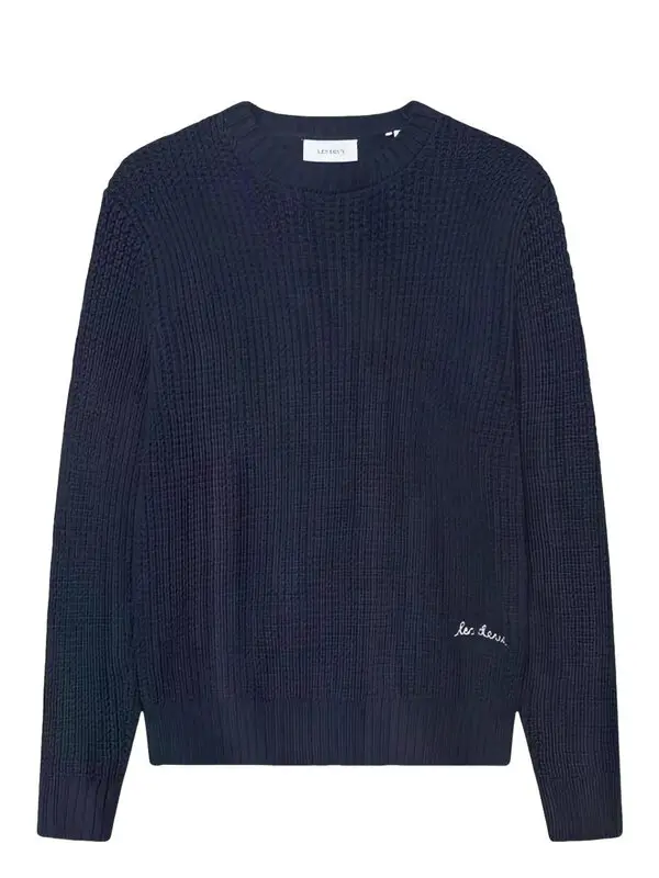 LES DEUX Alvin Waffle-knit Jumper - Blue