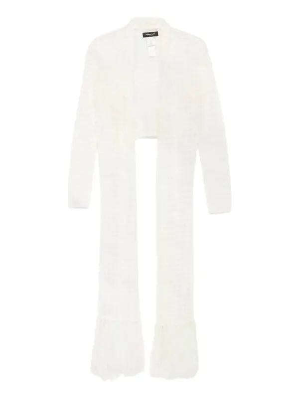 Fabiana Filippi Fringe-detail Open-front Cardigan - White