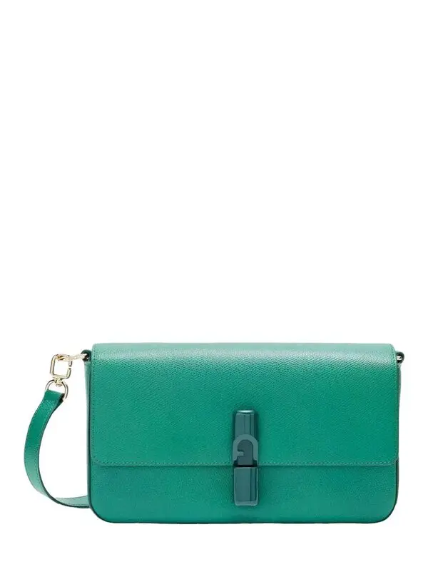 Furla Iride Clasp-fastening Leather Shoulder Bag - Green