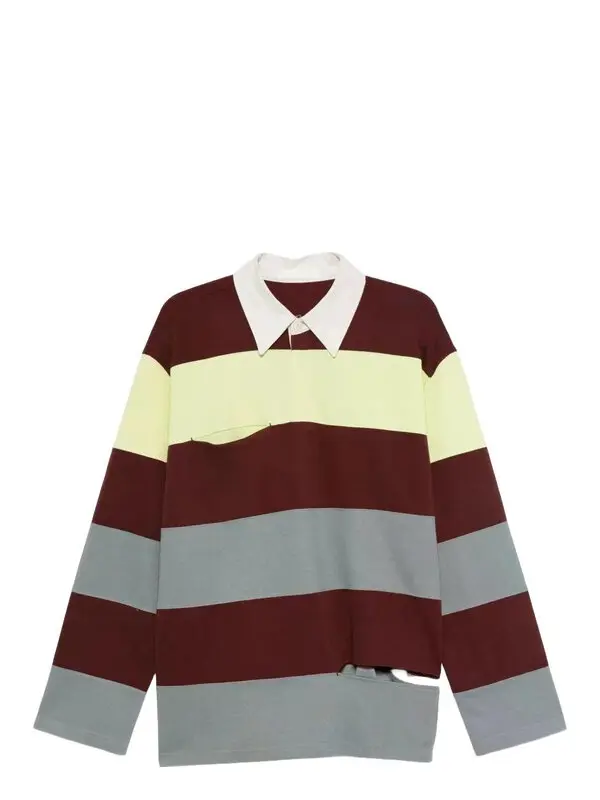 YCH Striped Polo Top - Red
