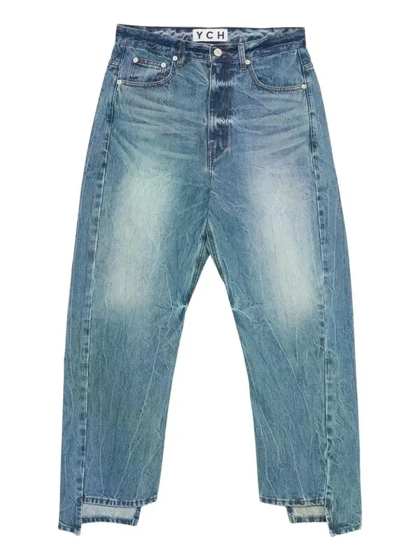 YCH High-low Hem Jeans - Blue
