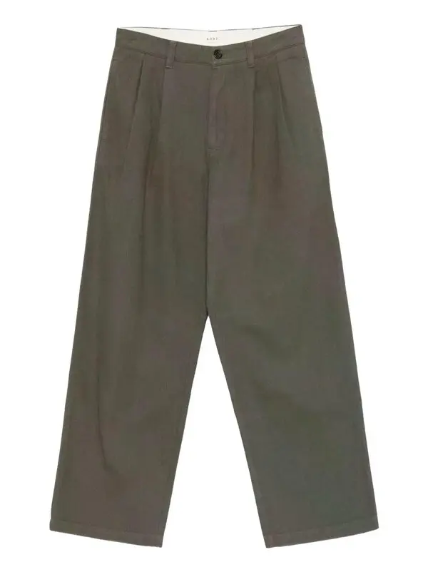 6397 Cotton Wide-leg Trousers - Grey