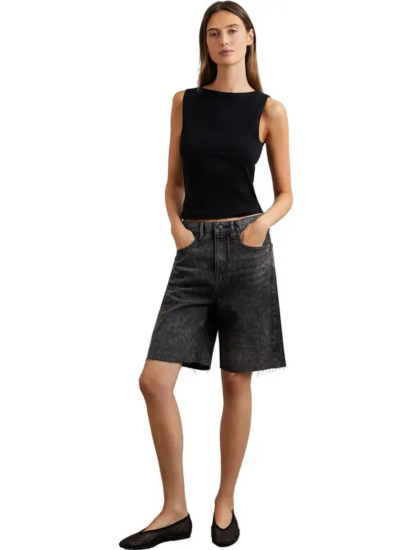 Good American Denim Bermuda Shorts - Black