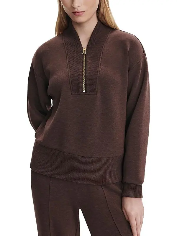 Varley Sally Half Zip Sweatshirt - Coffee Bean
