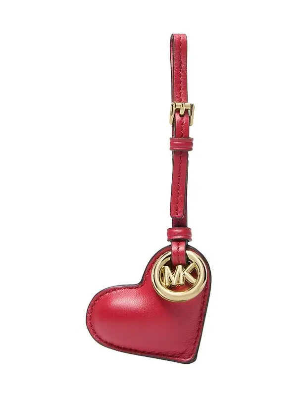 Michael Kors Leather Heart Charm - Crimson