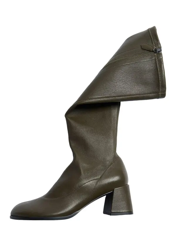 ME+EM Knee-high Stretch Boot - Intense Olive