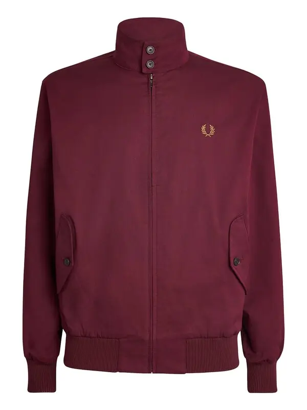 Fred Perry Cotton-blend Harrington Jacket - Burgundy