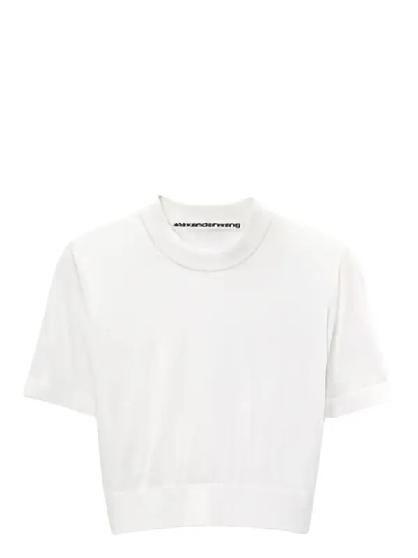 Alexander Wang Short-sleeve Cropped Top - White