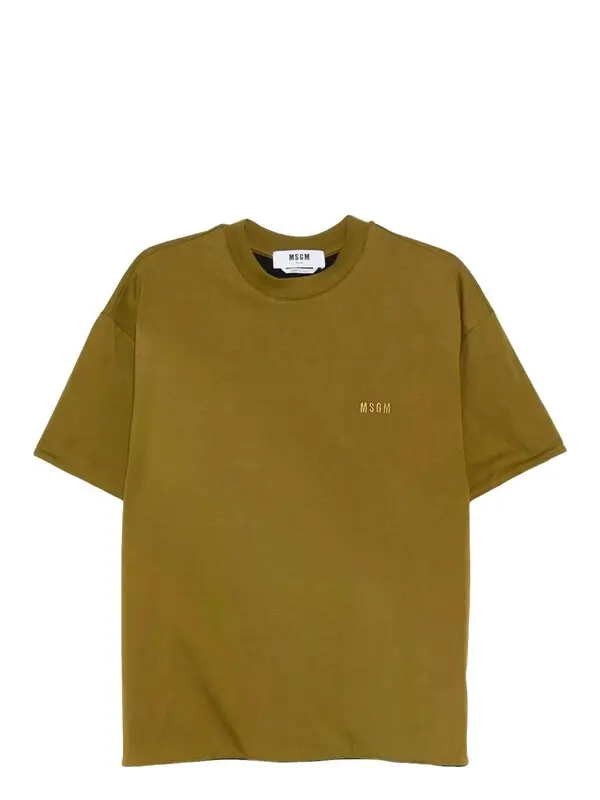 MSGM Logo-detail T-shirt - Green