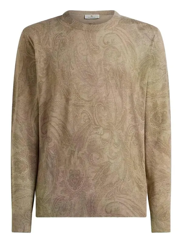 Etro Paisley-print Sweater - Neutrals