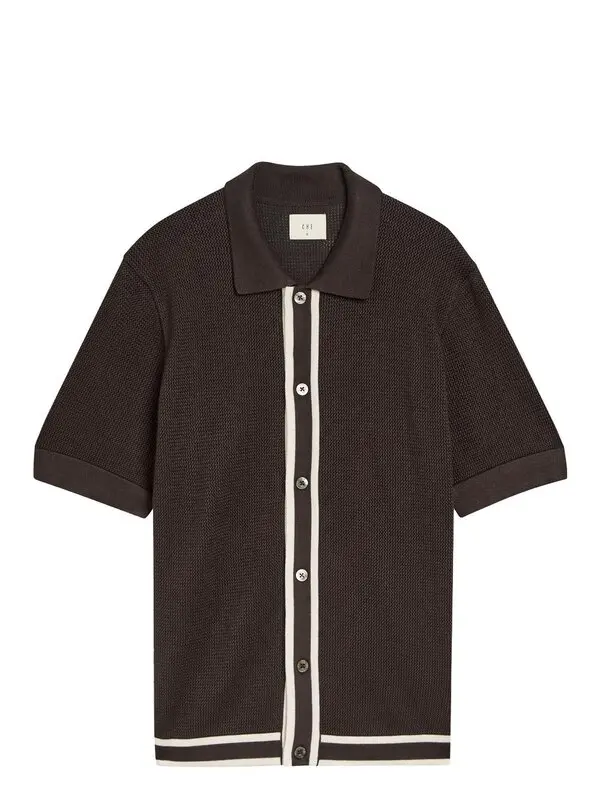 CHE George Open-knit Shirt - Dark Brown