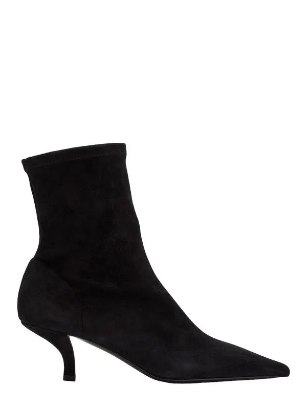 TOTEME 50 Suede Ankle Boots - Black