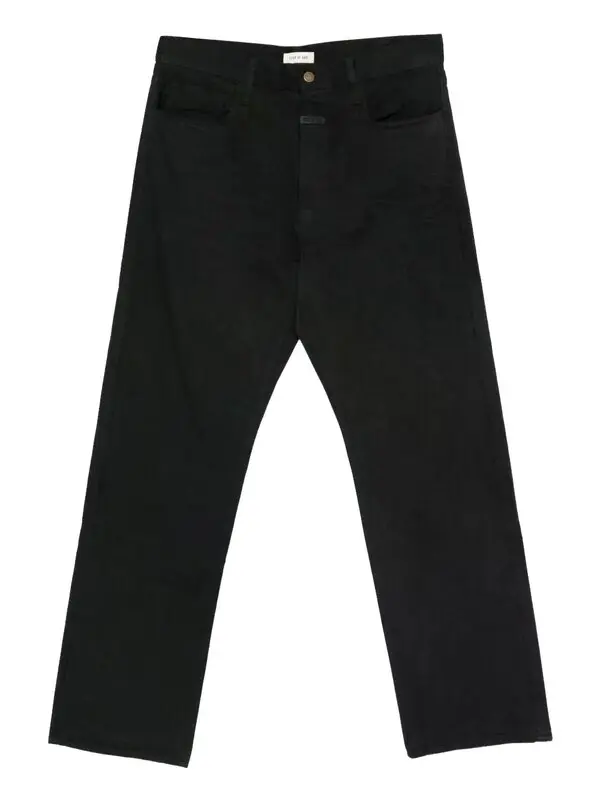 Fear Of God Rinsed-effect Straight Leg Jeans - Black