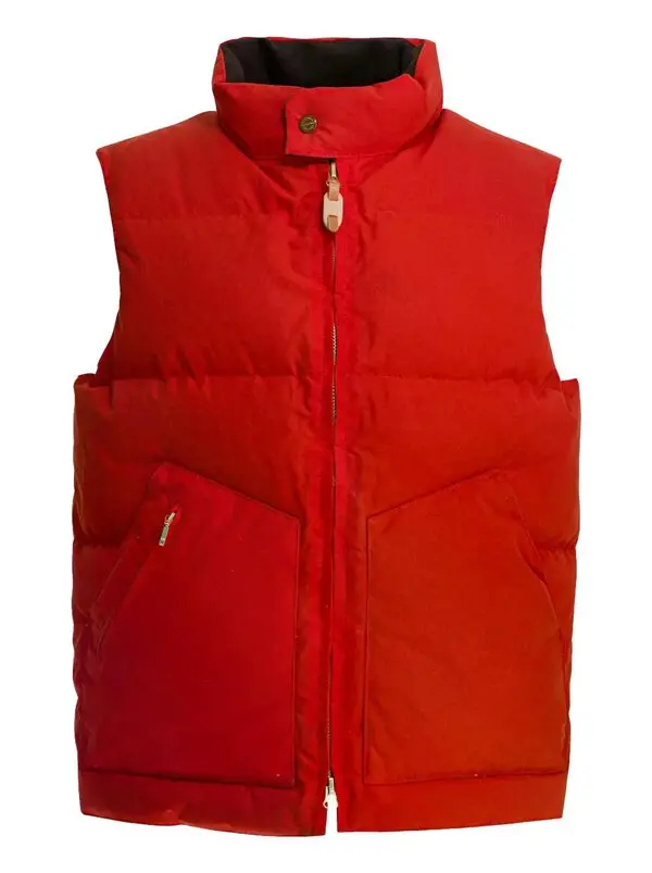 CECCARELLI Quilted Padded Gilet - Red