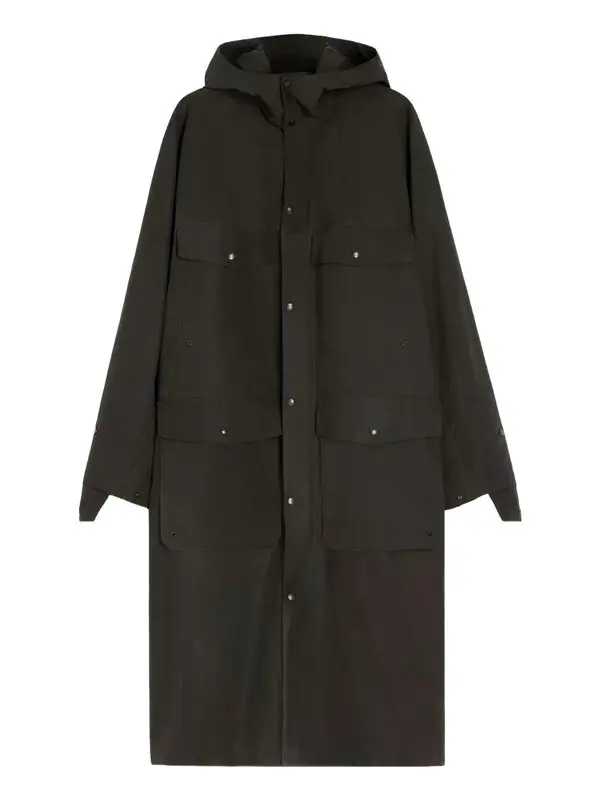 LEMAIRE Snap-fastening Raincoat - Brown