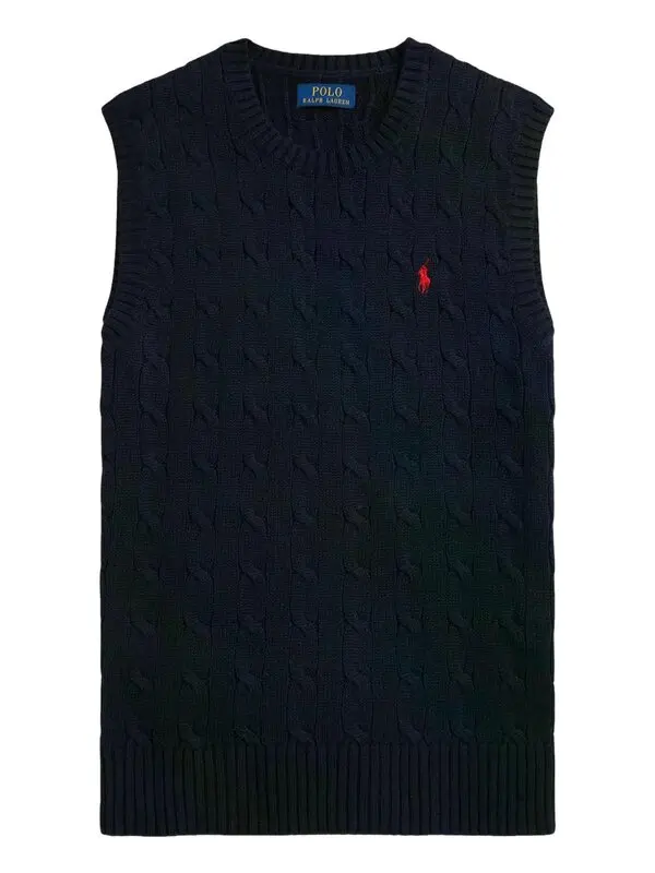 Ralph Lauren Cable-knit Cotton Vest - Blue