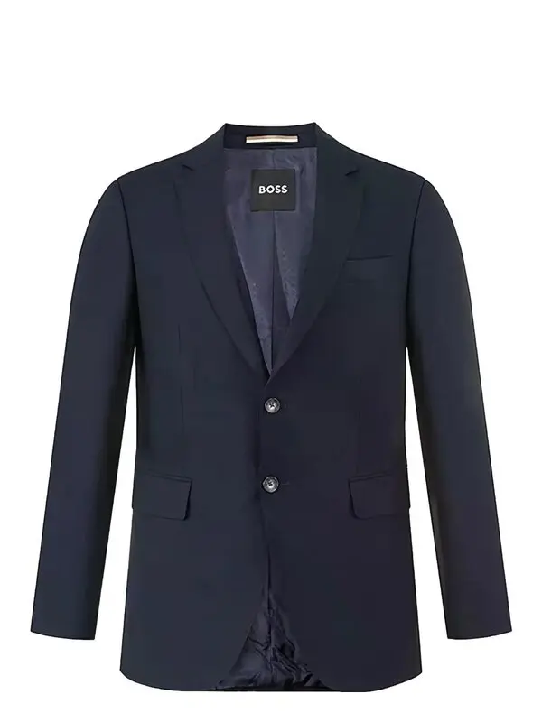BOSS Two-button Textured Jacket - Blue