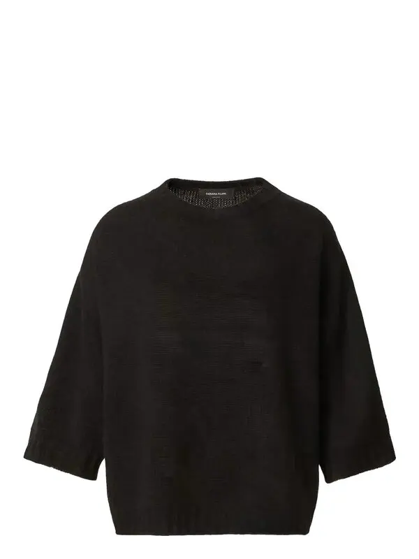 Fabiana Filippi Boxy Half-sleeve Jumper - Black