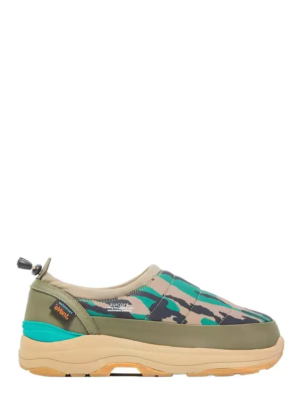 Suicoke Camouflage Quilted Sneakers - Green