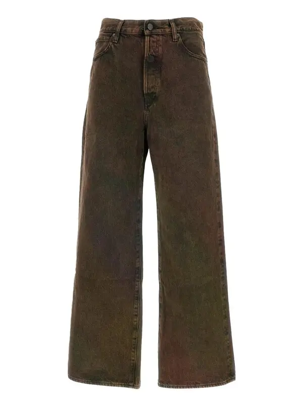 FRAME Five-pocket Wide-leg Jeans - Brown