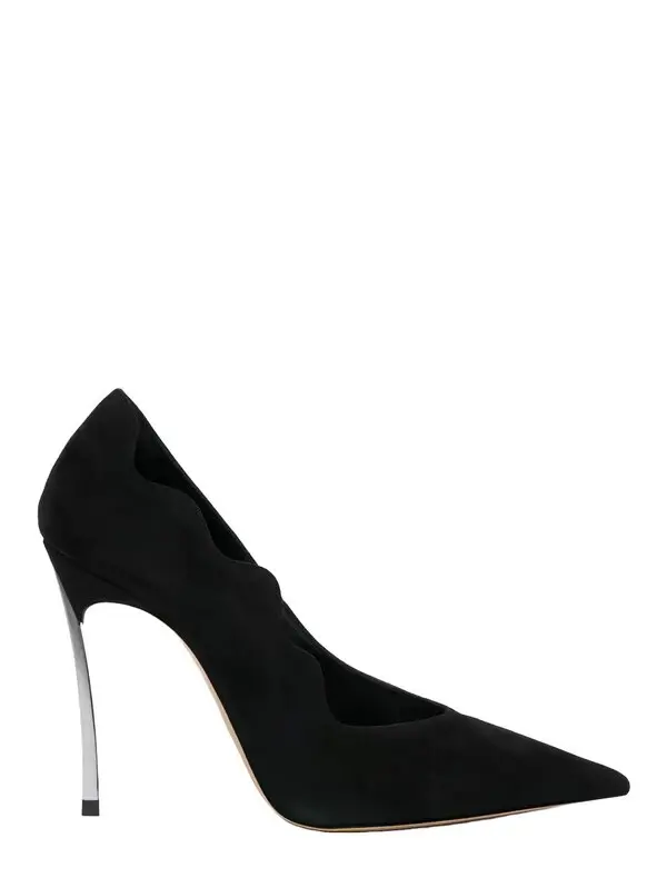 Casadei Scalloped-edge Pointed-toe Pumps - Black