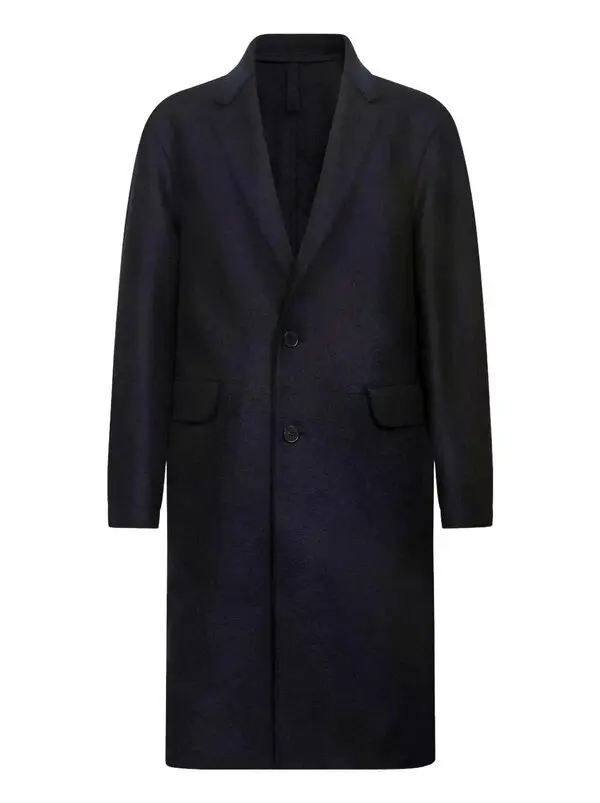 Harris Wharf London Three-button Virgin Wool Coat - Blue