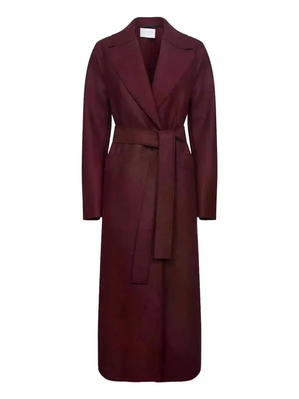 Harris Wharf London Belted Wrap Coat - Red