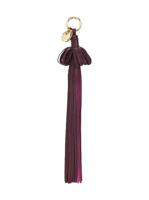 Ulla Johnson Pom Tassel Leather Charm - Bordeaux