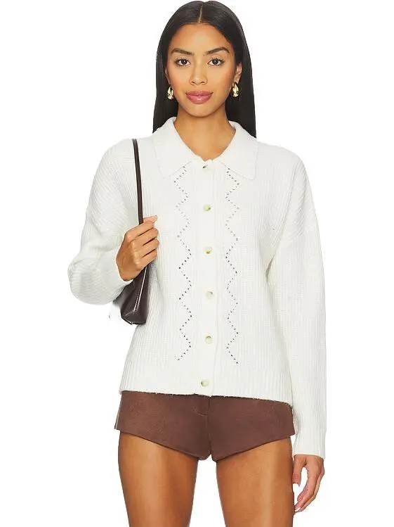 Central Park West Olivia Pointelle Polo - Ivory