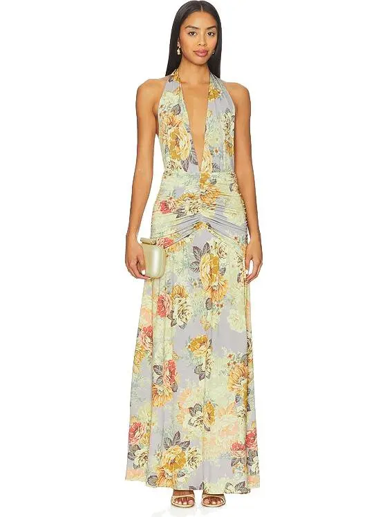 AFRM Cadiz Maxi Dress - Slate Bloom